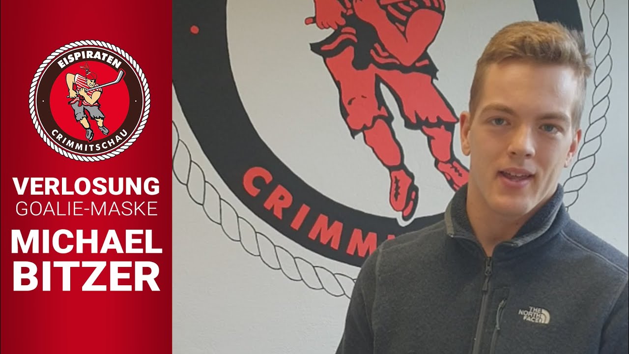 Michael Bitzer verlost seine Goalie-Maske - YouTube