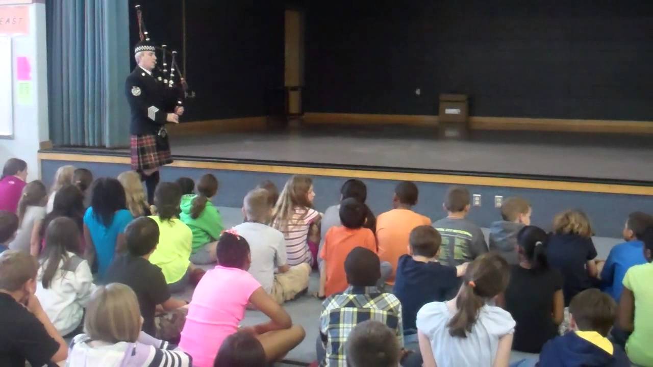 Wake District Pipe Band at Wakefield Elementary - YouTube