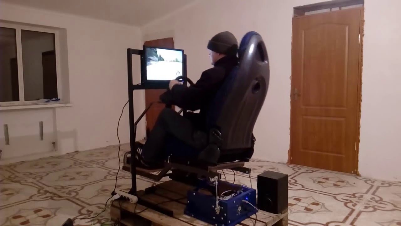 DIY 2DOF motion simulator. Самодельный симулятор движения. - YouTube