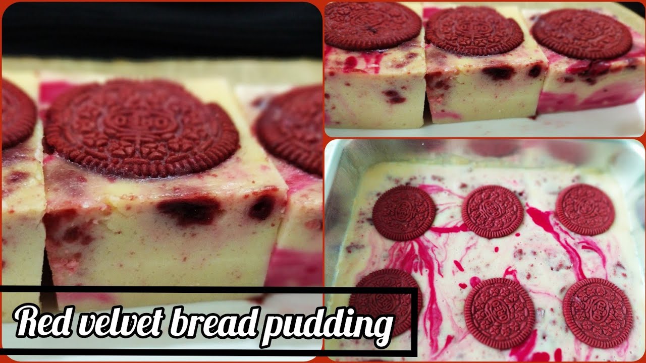 Oreo Red Velvet Bread Pudding [no Gelatine ] Agar oreo redvelvet - YouTube
