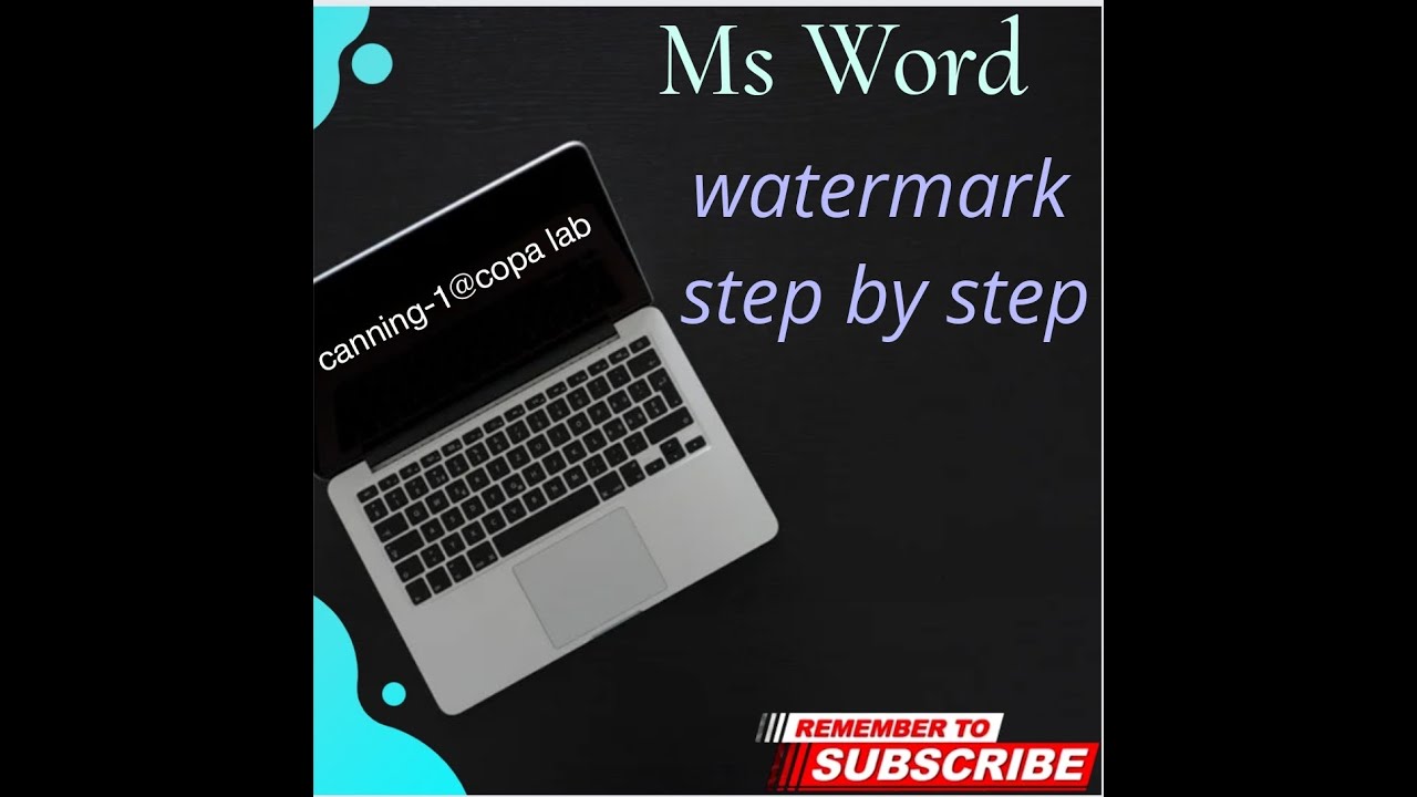 Step By Step Watermark #officework #canning #copa #iti #msoffice #india ...