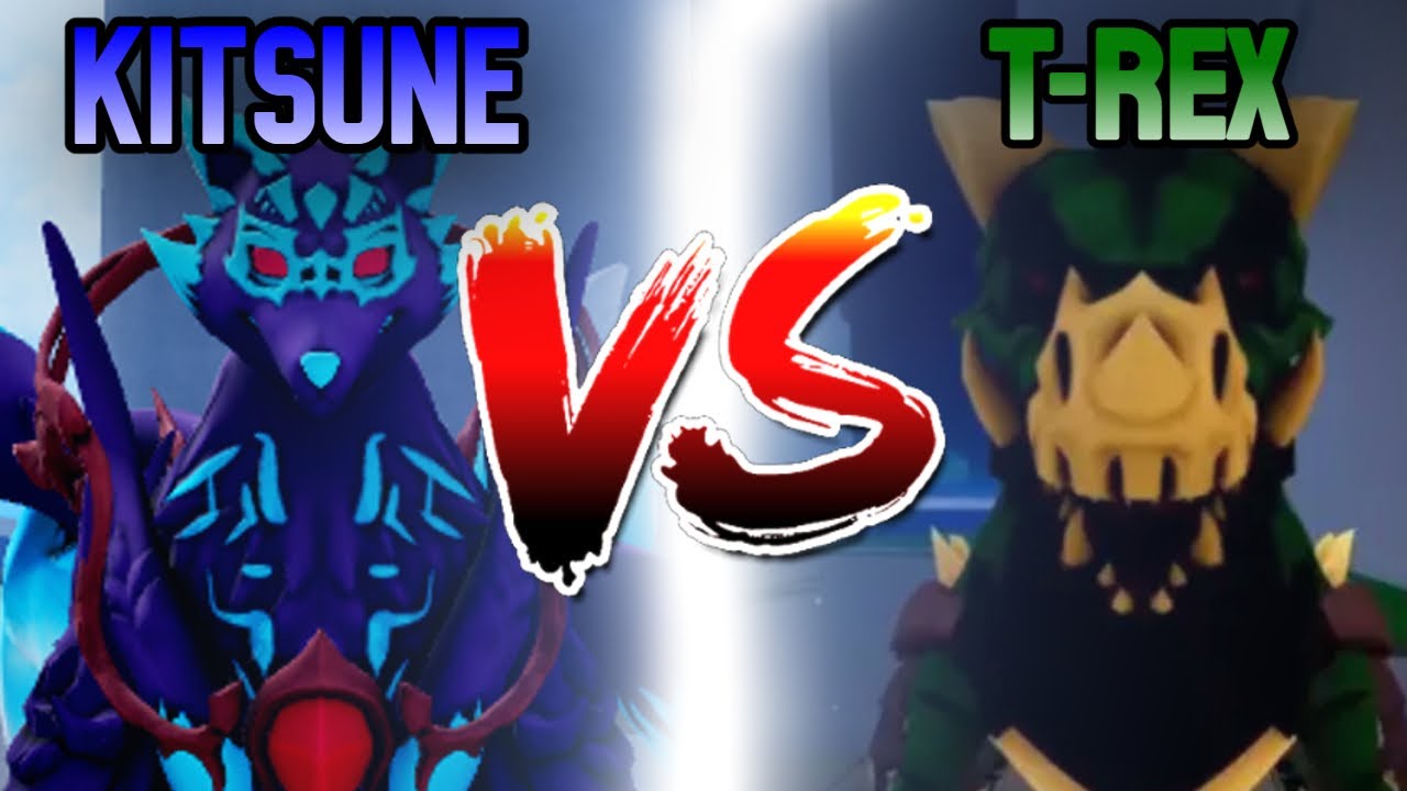 (OVERPOWERD) Kitsune VS T-Rex | Blox Fruits - YouTube