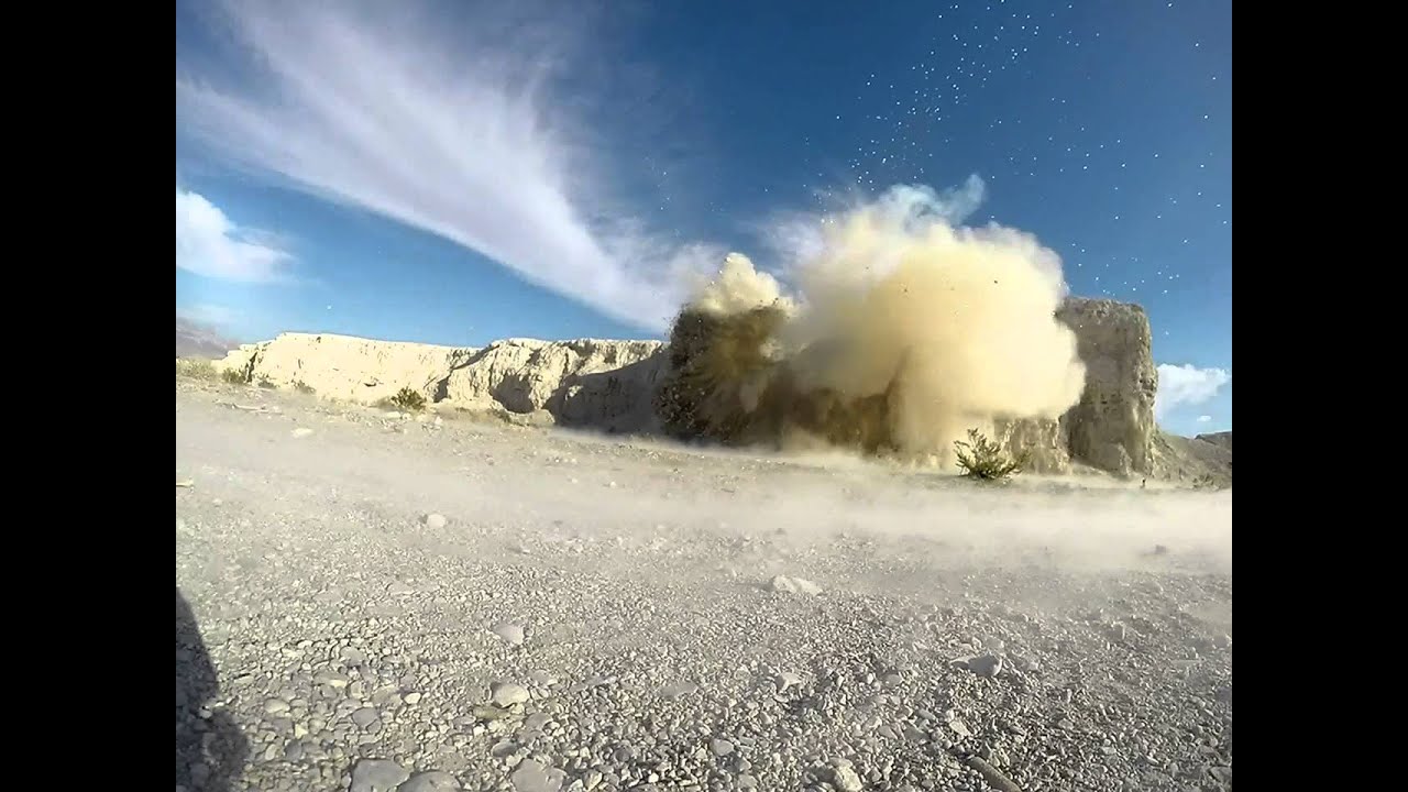 Exploding Target Dirt Wall Slow Motion - YouTube