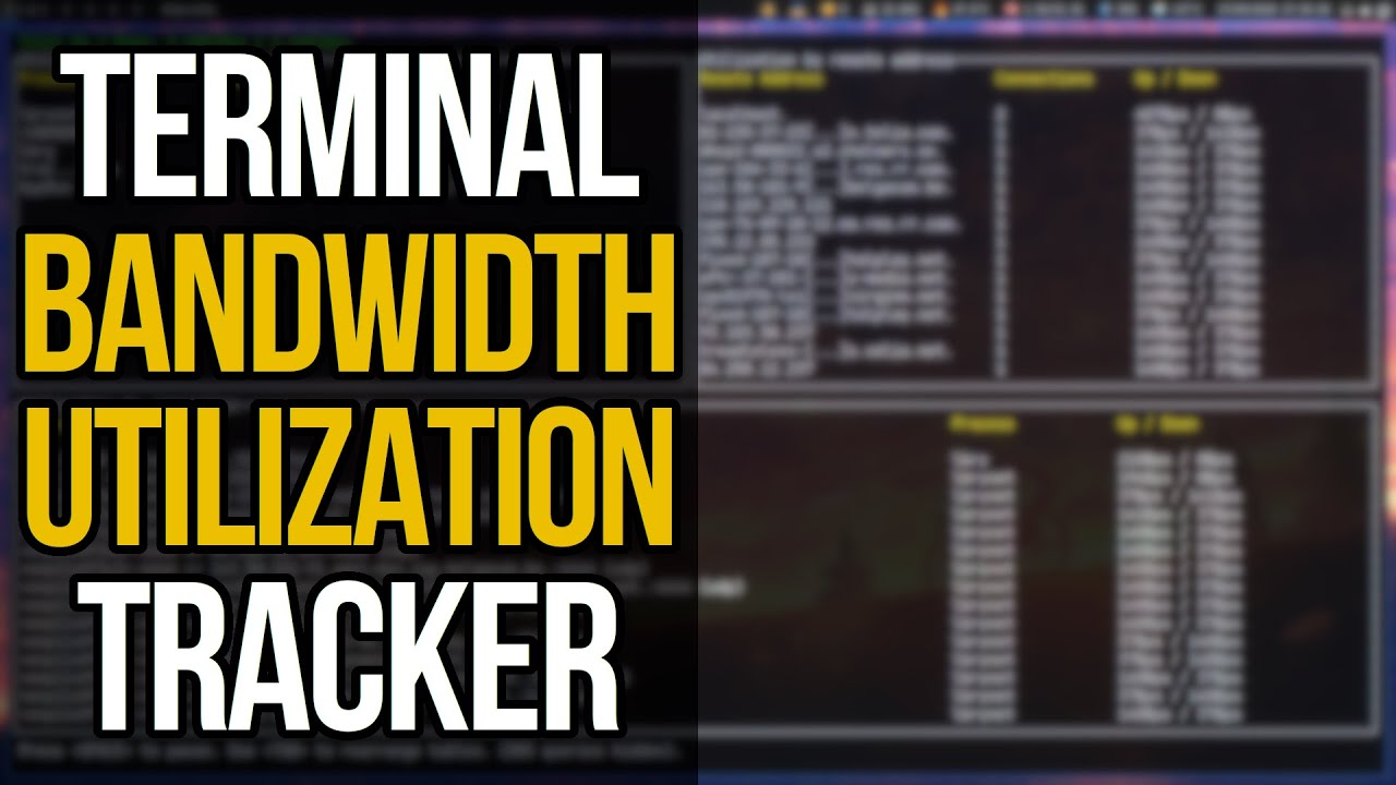 Bandwhich: Bandwidth Tracking So Simple Anyone Can Use It - YouTube