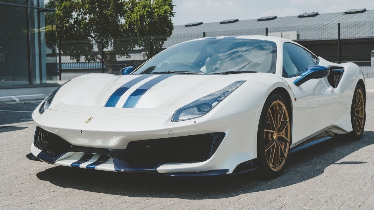 Ferrari 488 Pista with Blue Carbon | 360 Spider with Tubi Exhaust - YouTube