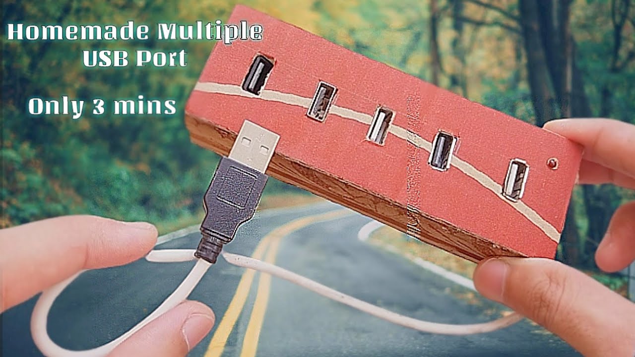 How to Make Multiple USB Port at Home | Homemade Multiple USB Hub ...