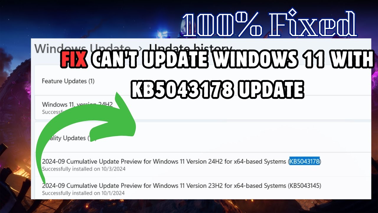 Fix Cumulative Update Preview for Windows 11 KB5043178 Update Not ...