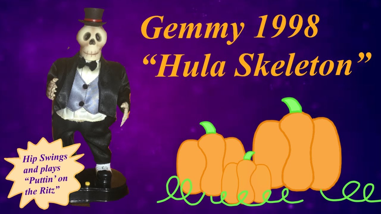 Gemmy 1998 Hula Skeleton - YouTube