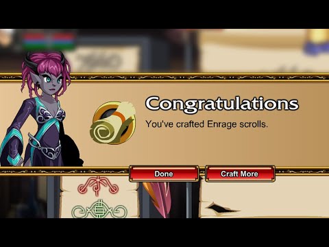 AQW SCROLL OF ENRAGE l NEVEYA SPELL CRAFTING - YouTube