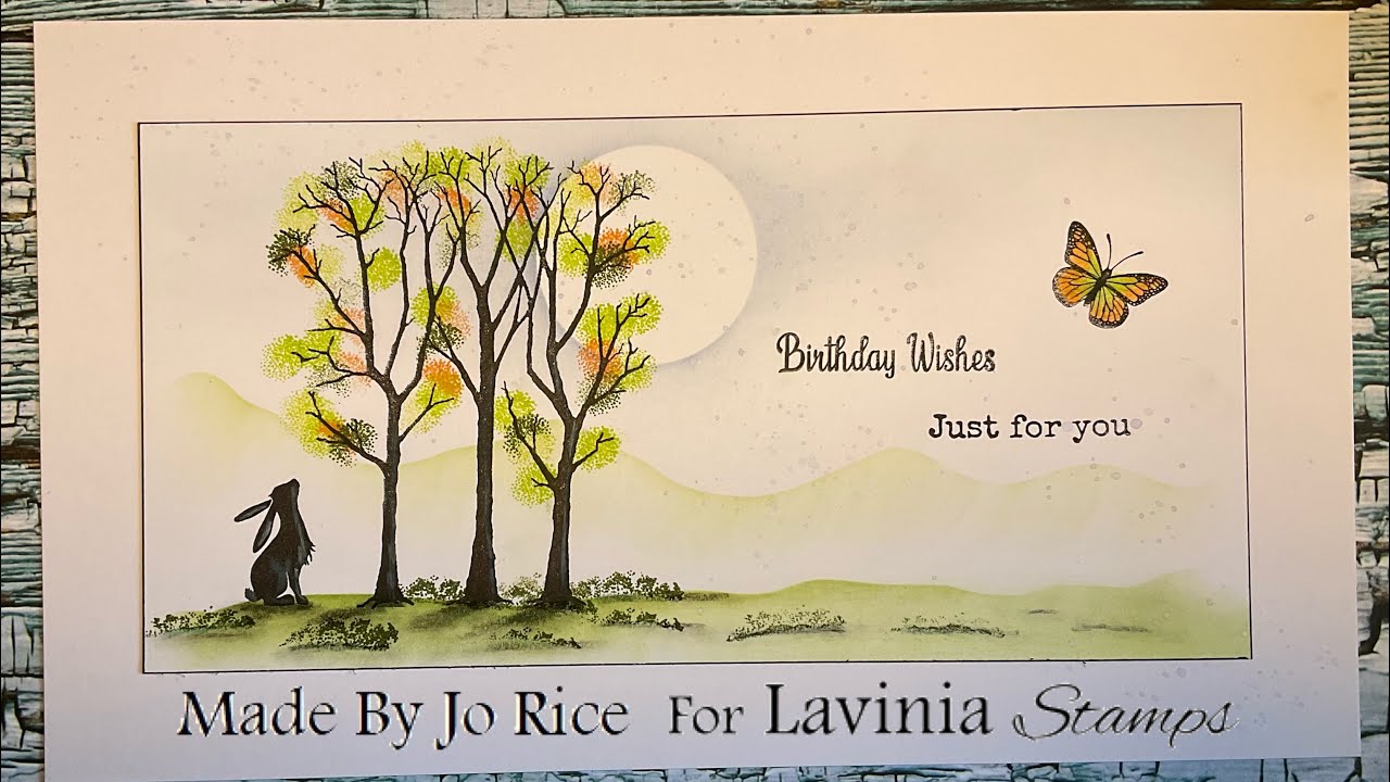 Spring Trees card design by Jo Rice #laviniastamps #cardmaking - YouTube