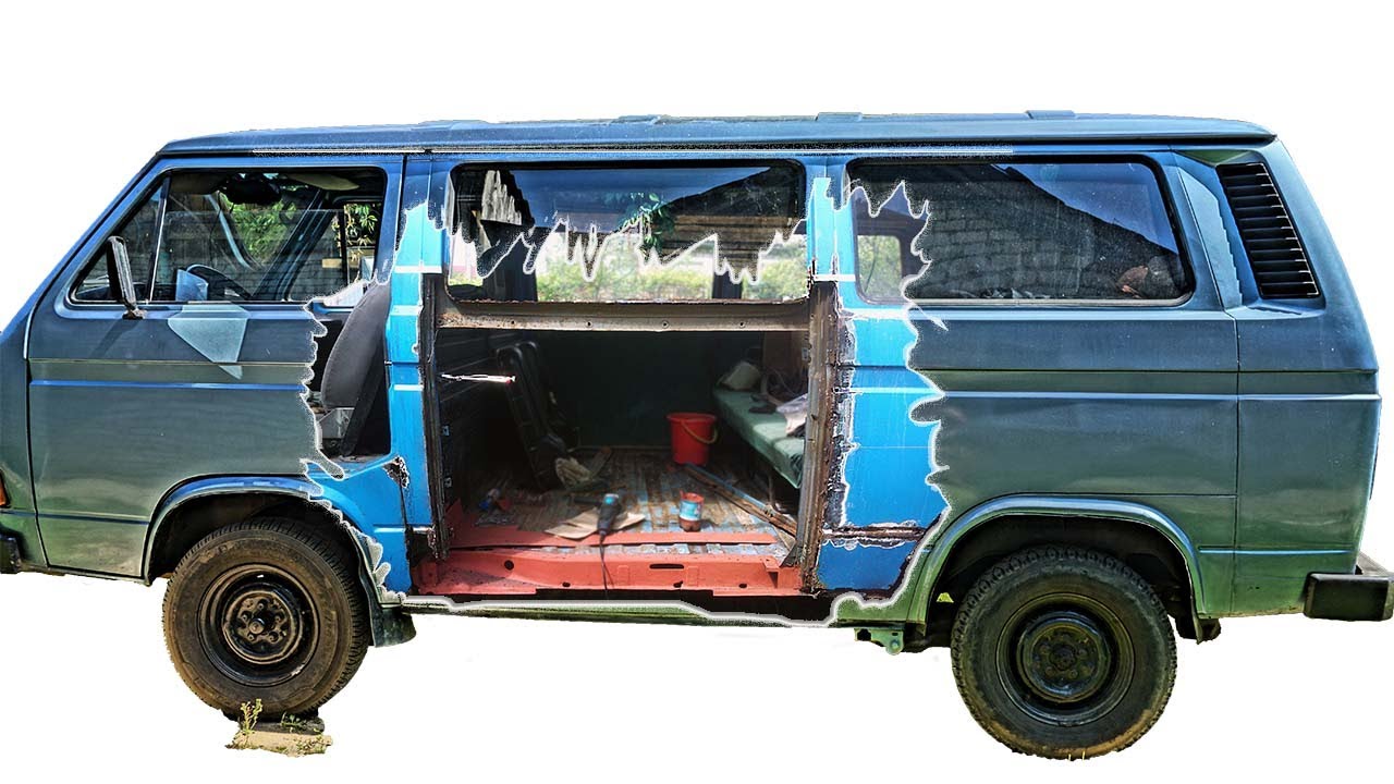 Restoration of an old rusty van - YouTube