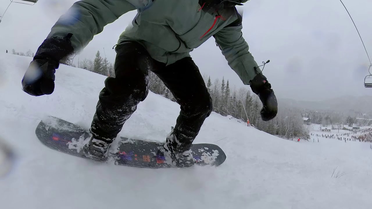 Snowboarding - 360 cam test - YouTube
