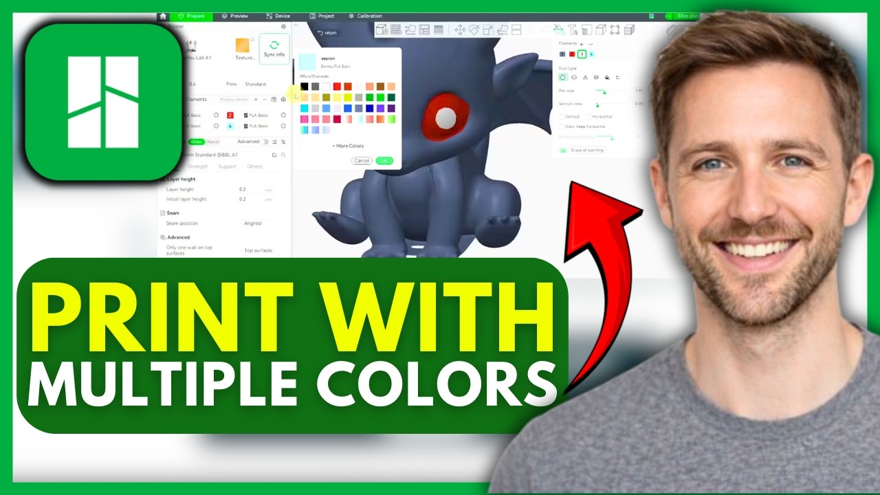 How To PRINT in Multiple Colors in Bambu Studio Slicer (EASY) 2026 ...