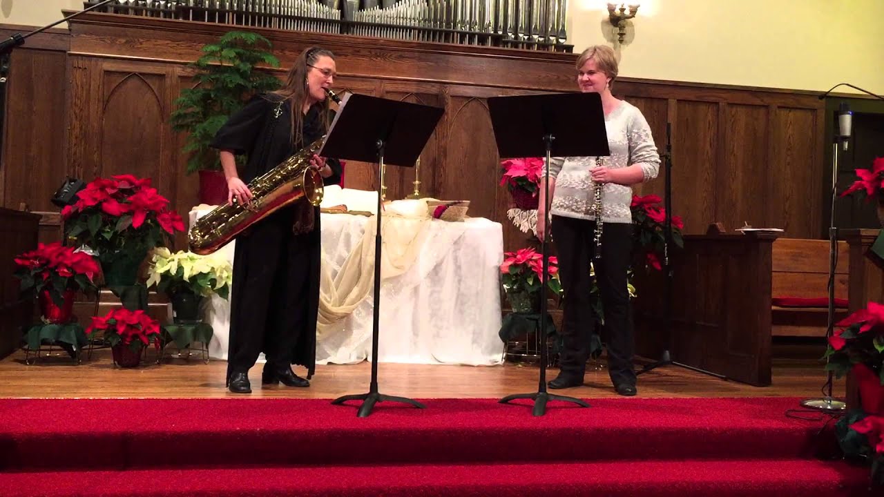 Patapan by Lori Howe (baritone saxophone) and Amber Tappe (Oboe) - YouTube