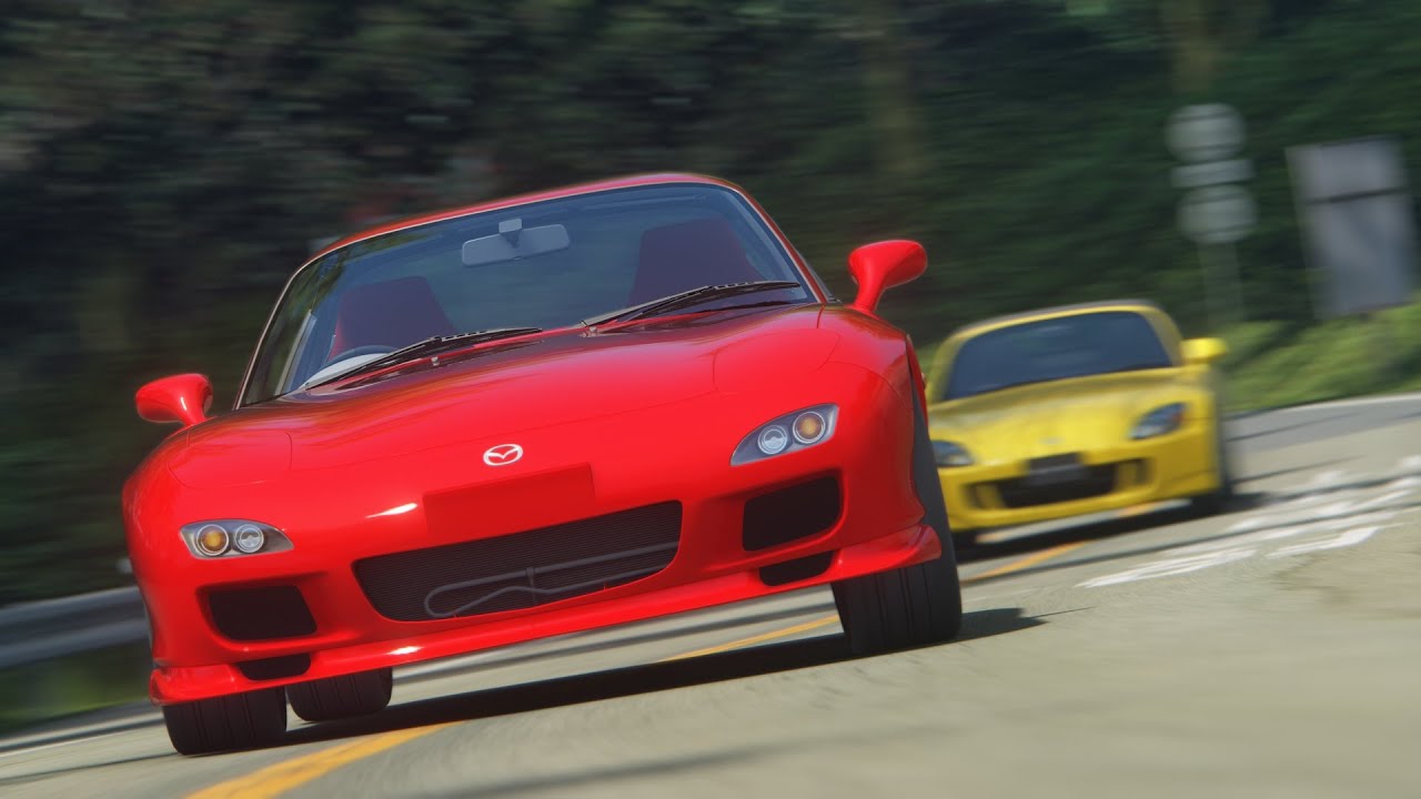 S2000 vs RX7 FD inital D style [ Assetto corsa ] - YouTube