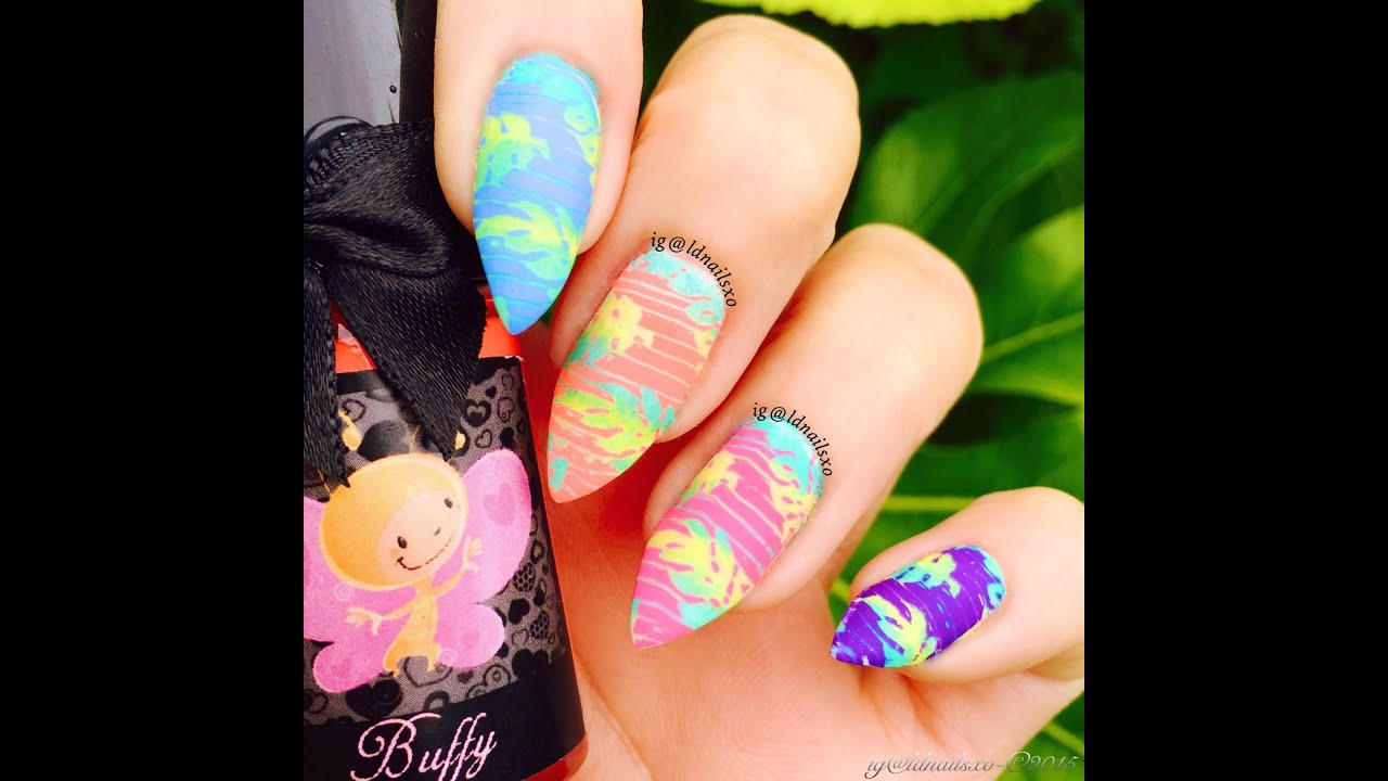 Beach Towel Inspired Nail Art Stamping - YouTube
