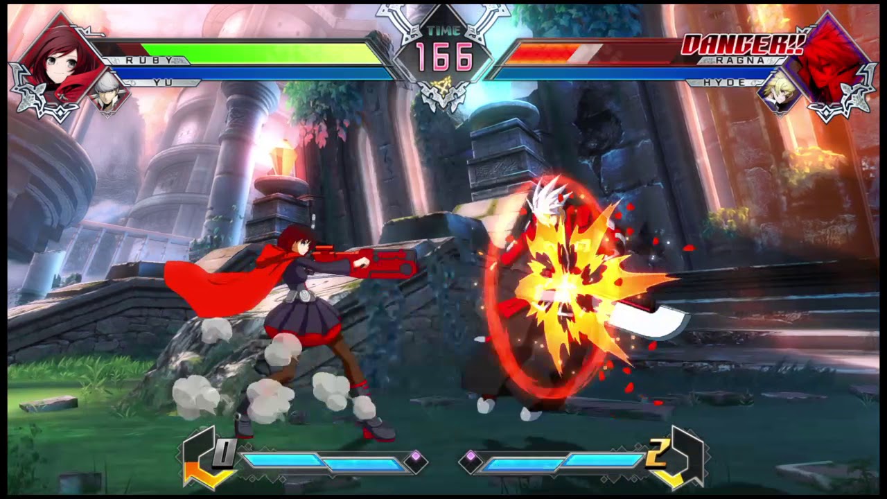 BlazBlue Cross Tag Battle Ruby & Yu VS Ragna & Hyde - YouTube