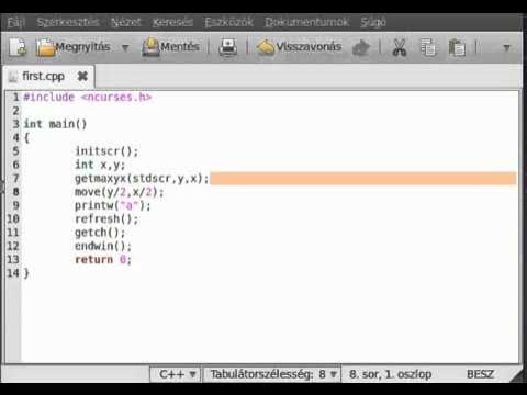 Ncurses and C++ 4 - attributes, getmaxyx (for Linux!) - YouTube
