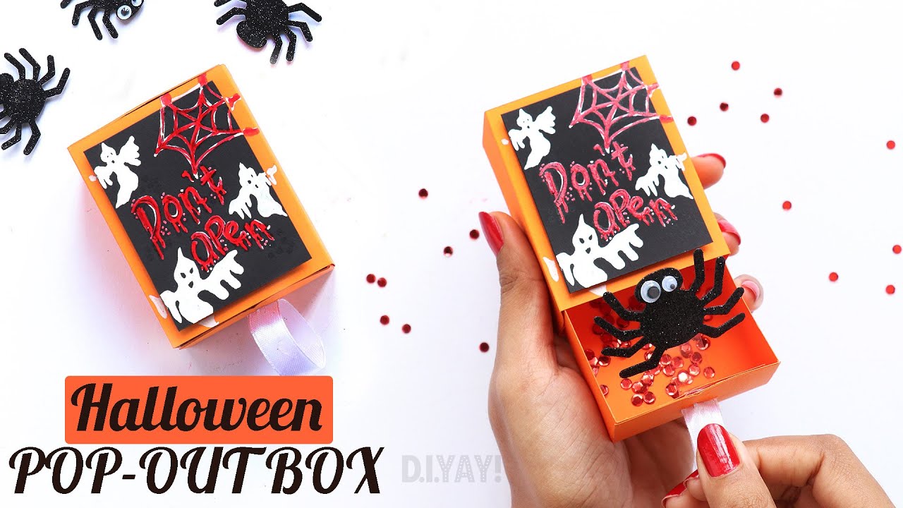 DIY Halloween Pop-Out Box | Halloween Surprise Box | Halloween mystery ...