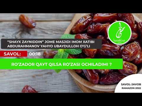 Ro’zador qayt qilsa ro’zasi ochiladimi ?