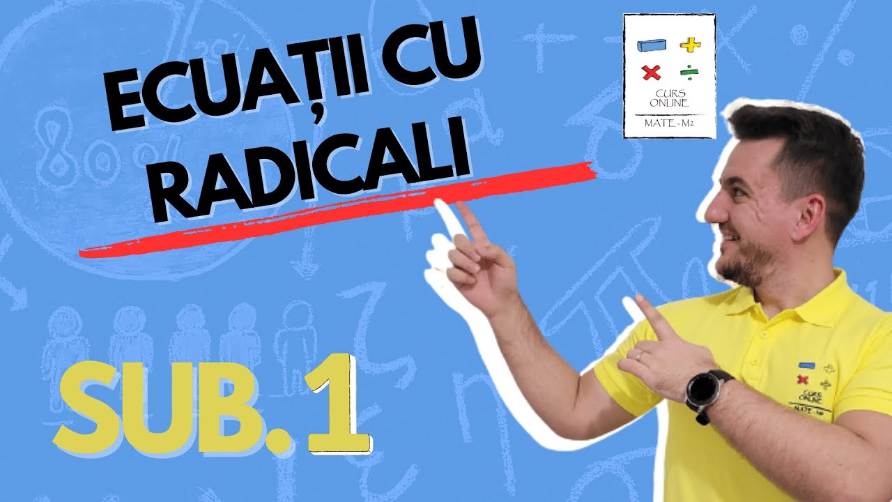 Ecuatii cu radicali - Subiectul 1 - BAC Matematica - YouTube