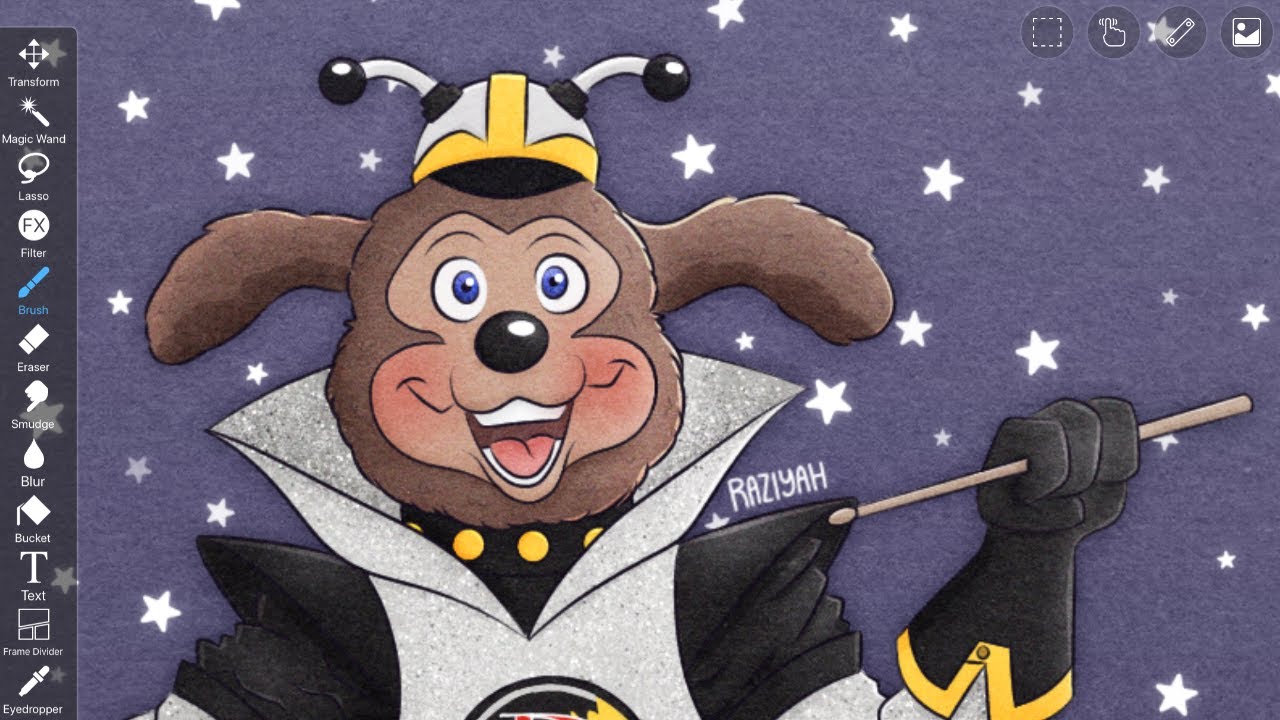 Dook LaRue speedpaint | The Rock-Afire Explosion fanart - YouTube