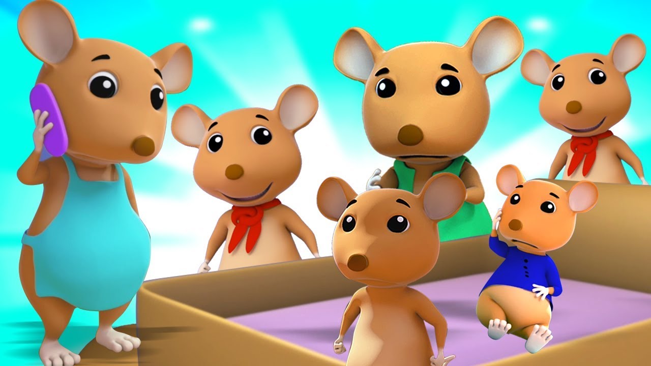 cinco ratas poco travieso | rimas para niños | Five Little Naughty Rats ...