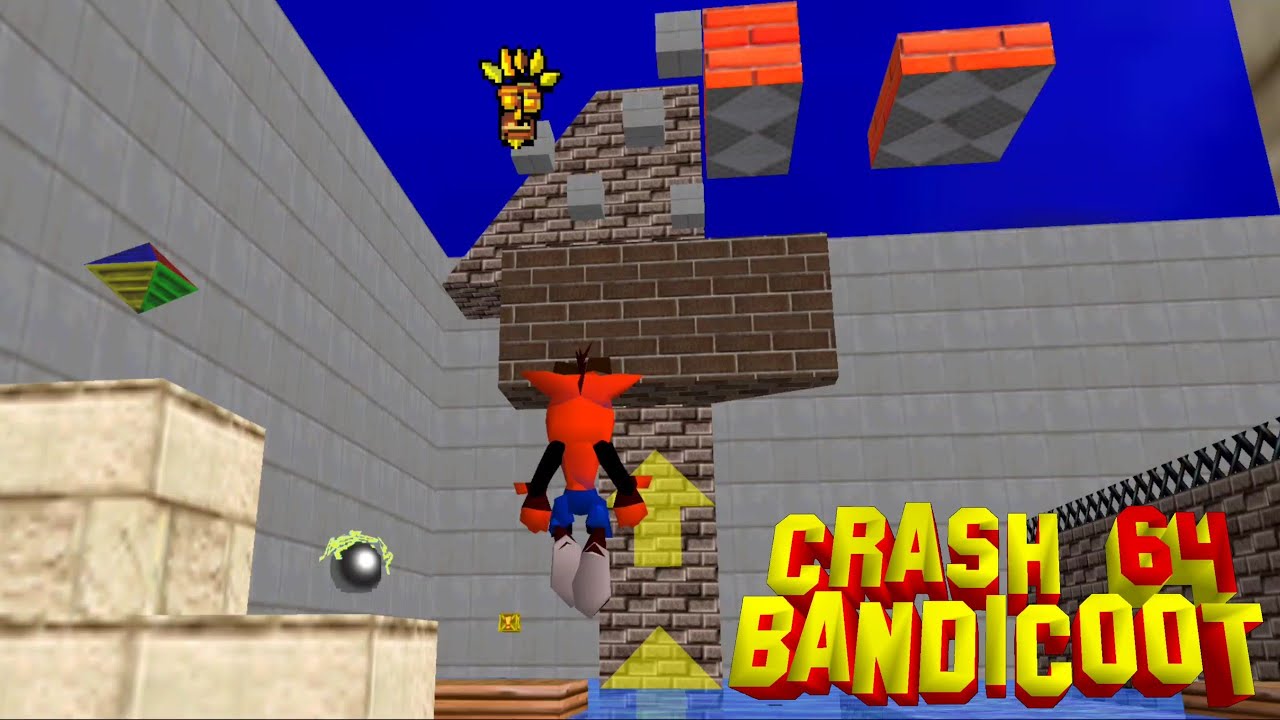 Super Crash Bandicoot 64 WideScreen Wet-Dry World Complete (Gameplay ...