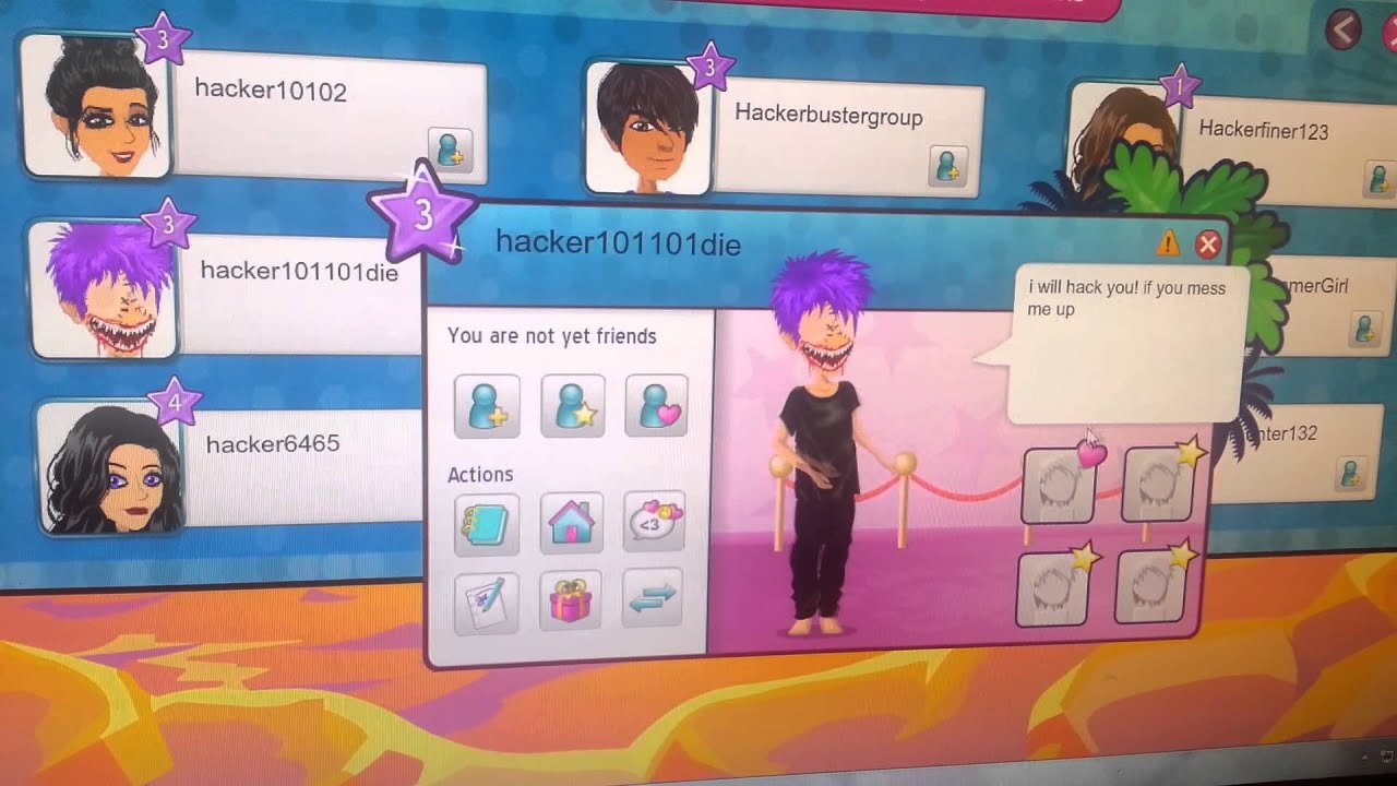 Hackers in movie star planet - YouTube