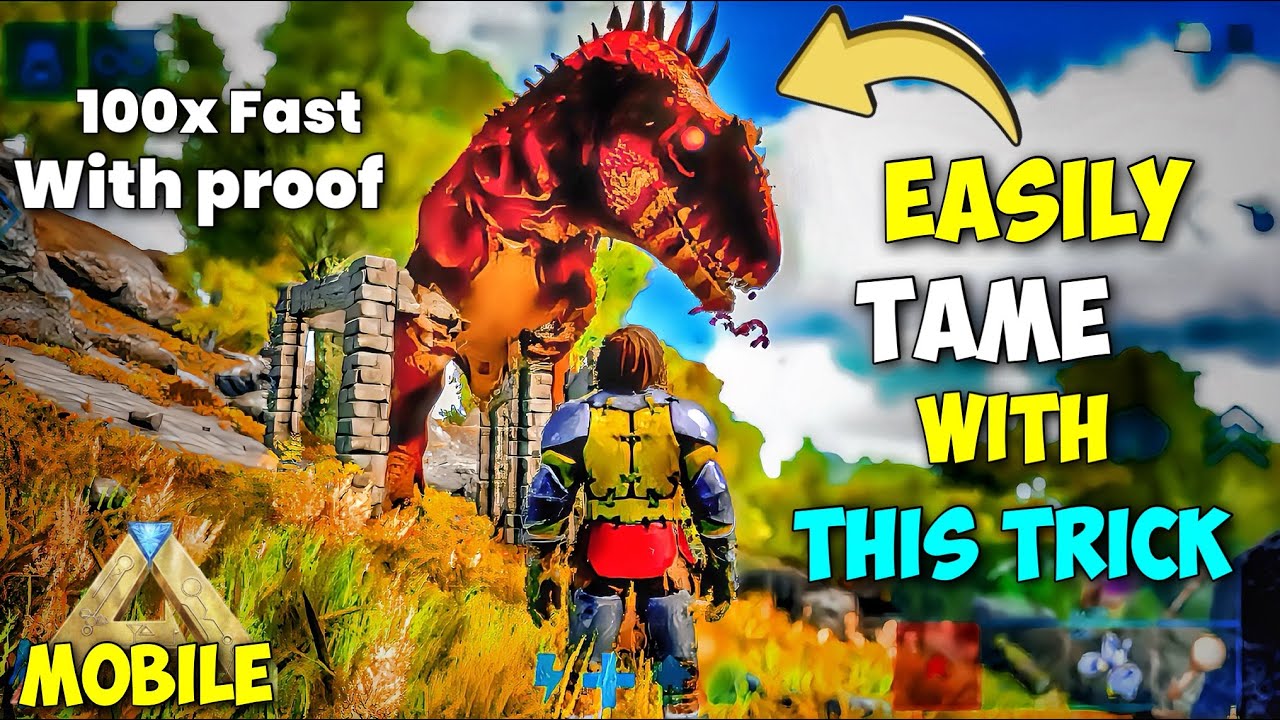 Fastest Carcha Taming in 1 Minute | Secret Tricks | Ark Mobile - YouTube