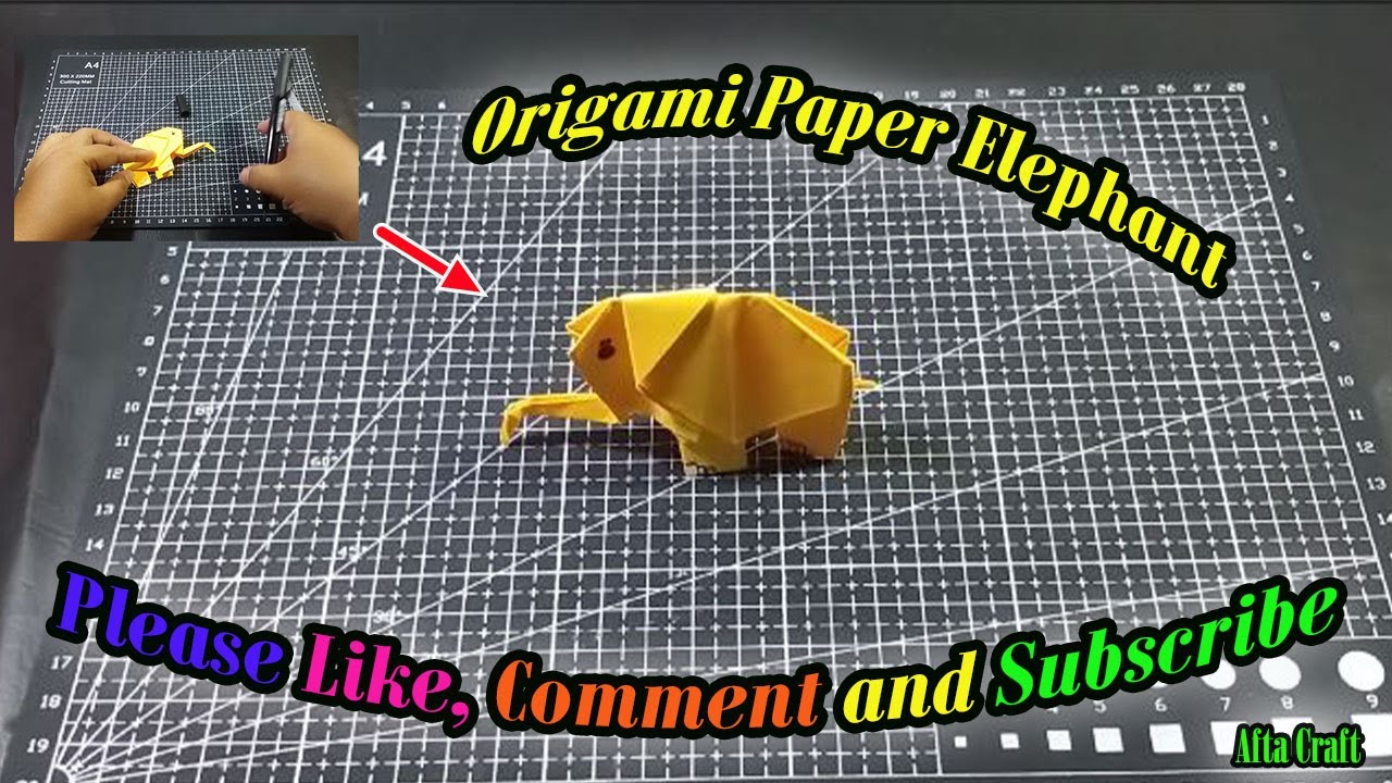 How to Make Origami Paper Elephant - Afta Craft - YouTube
