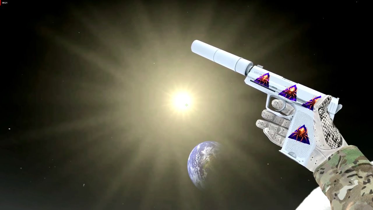 USP-S WHITEOUT + 4x Golden Web Foil | STICKERS COMBO - YouTube