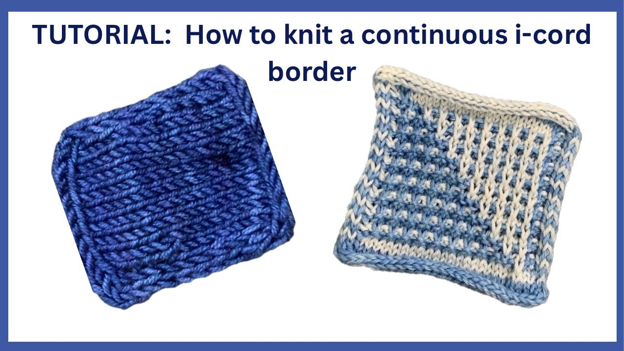 TUTORIAL: How to create a continuous i-cord border - YouTube