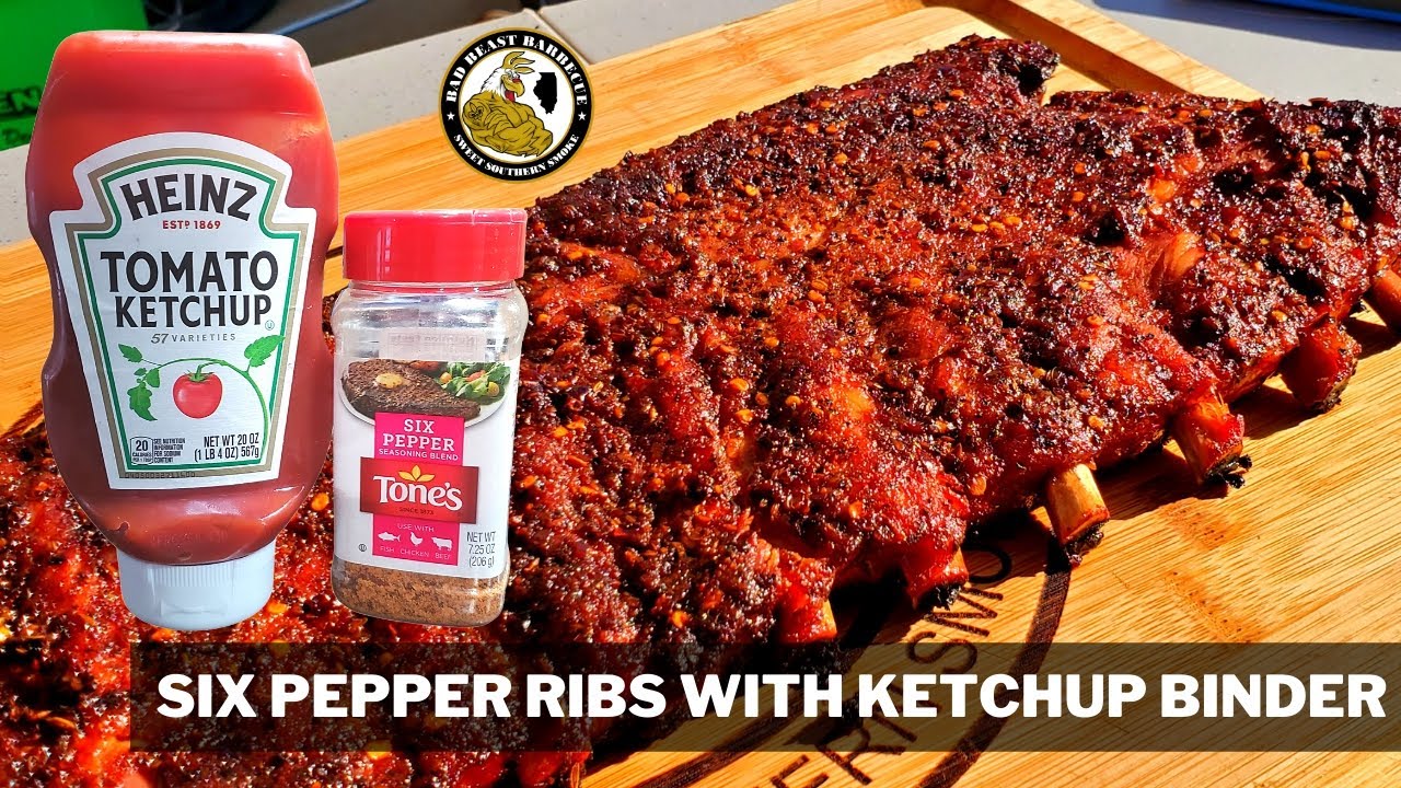 Ketchup as a rub binder??? Six Pepper Season Blend Spare Ribs on the ...