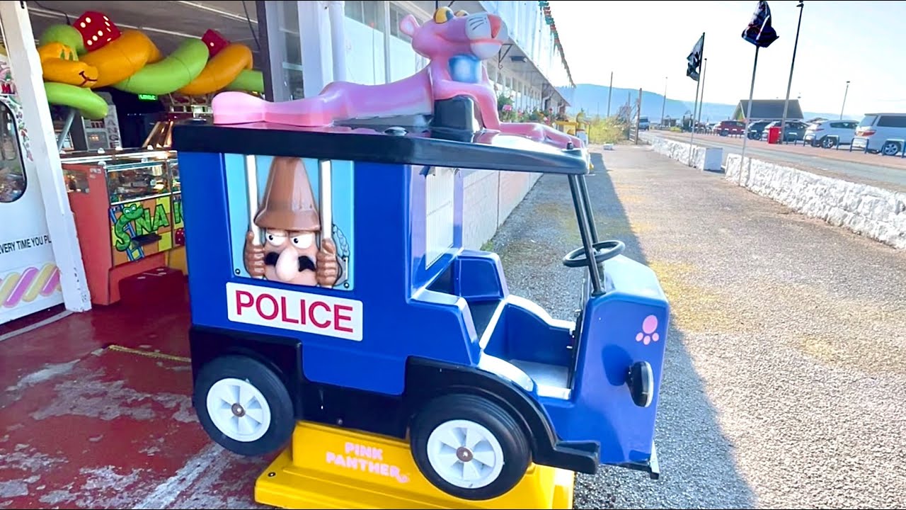 Jolly Roger Pink Panther Police Van Coin Operated Kiddie Ride - YouTube