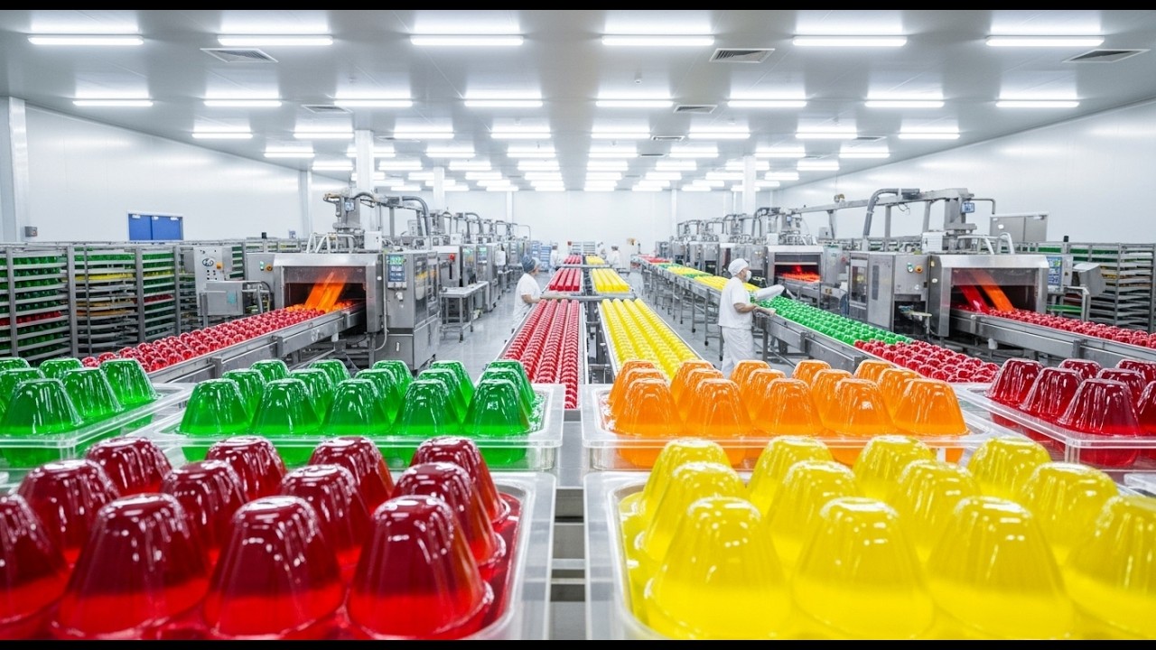 How Jelly is Made 🍮 | Full Gelatin Production Process Inside Factory ...