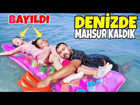 DEV DALGALI DENİZDE MAHSUR KALDIK !! BAHAR VE BANU ALYA BAYILDI !! 