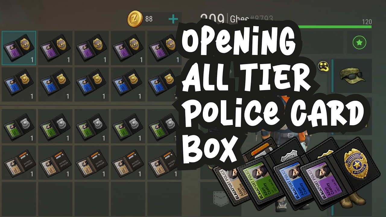 LDOE - Opening ALL TIER Police Card 5 PURPLE+5 BLUE+5 GREEN+5 BROWN ...