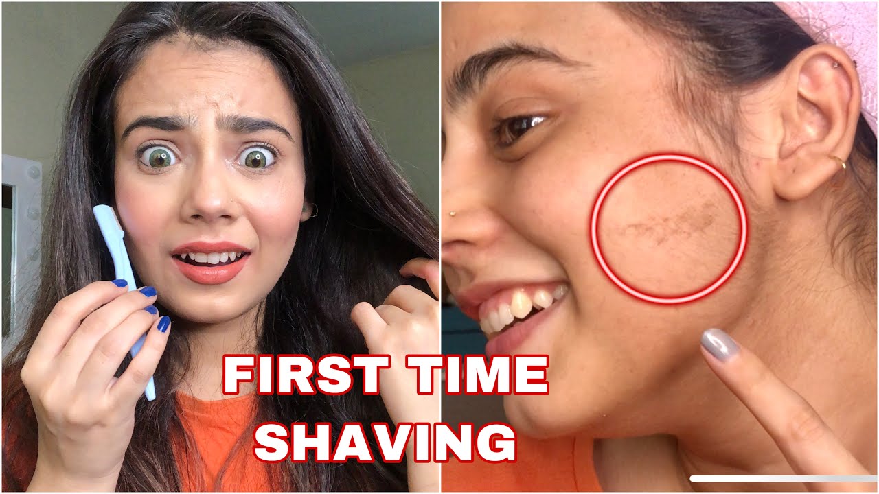 SHAVING MY FACE FOR THE VERY FIRST TIME !! - 3 weeks update - YouTube