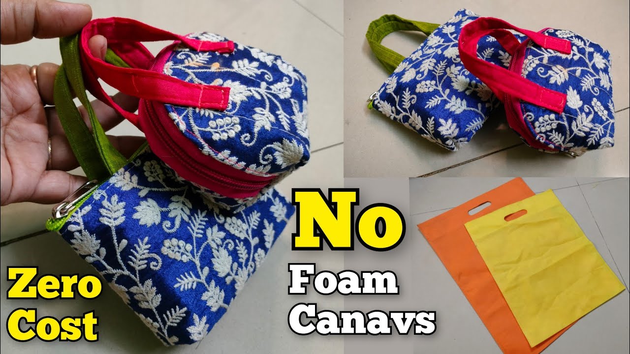 Zero Cost - 2 amazing ideas/ Mini handbag making at home| Coin pouch ...