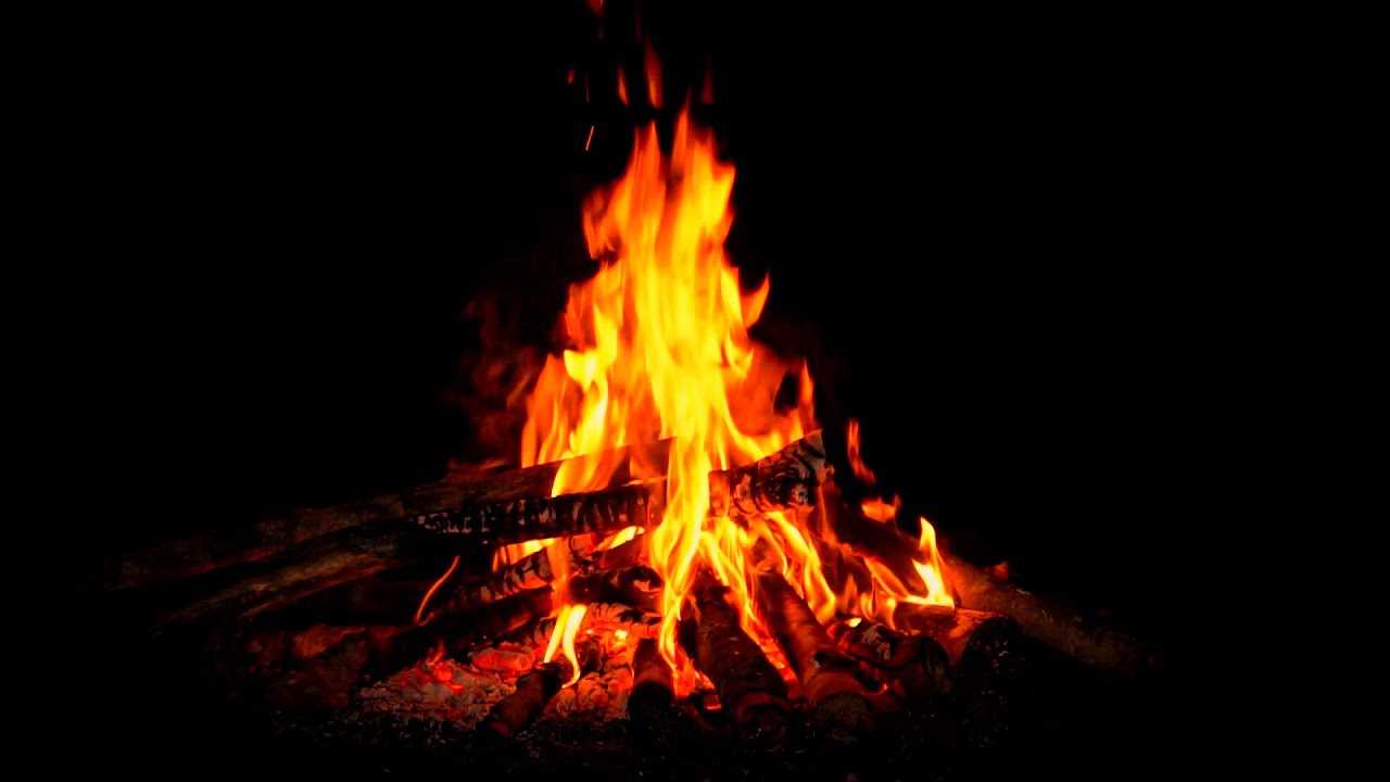 Real Campfire Ambience, Relaxing Fire Video with Burning Logs and ...