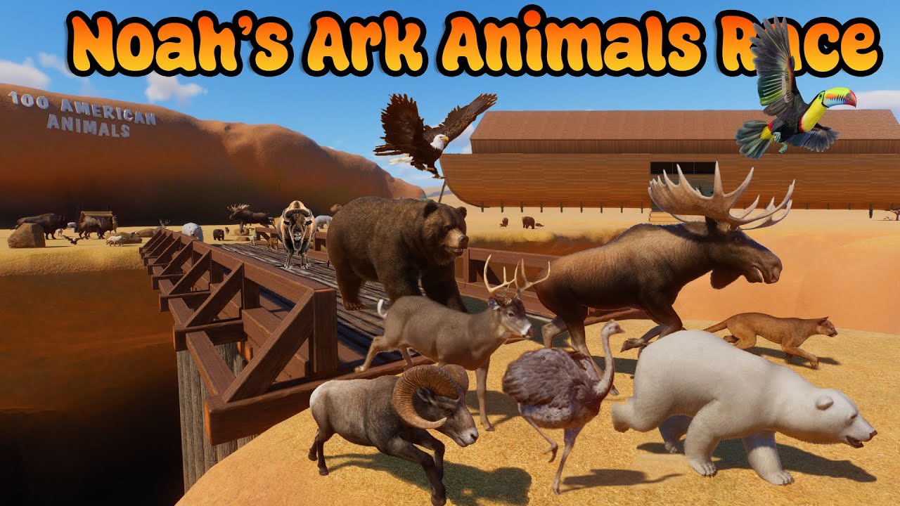 100 American Animals Race in Noah's Ark Planet Zoo included Puma, Greater Rhea, Eagle, Deer ...
