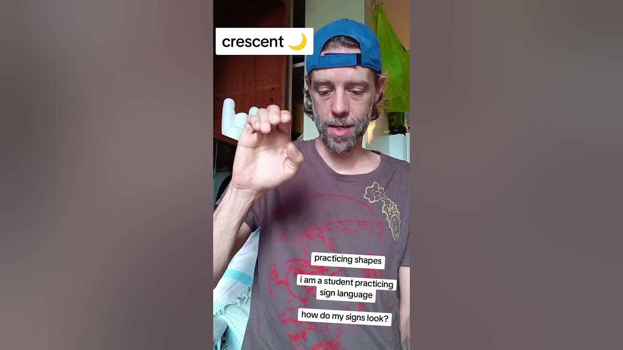 🌙 Crescent ASL sign language SEE PSE Sim-comm how to sign am I signing ...