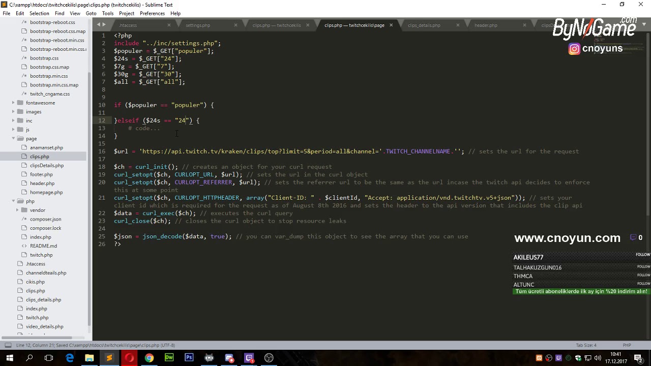 Twitch API Kullanımı - YouTube