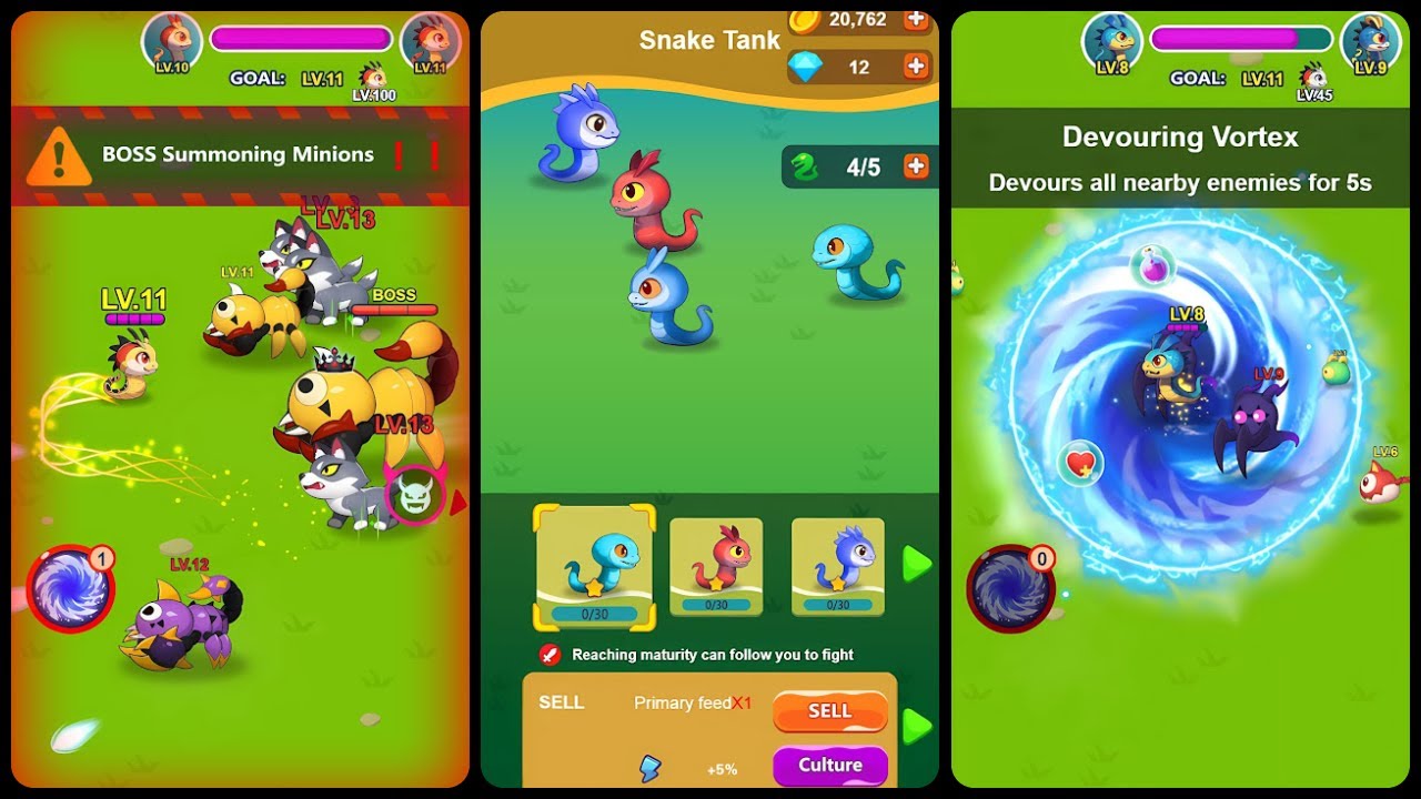 Snake War-Infinite Evolution Game Android Gameplay - YouTube