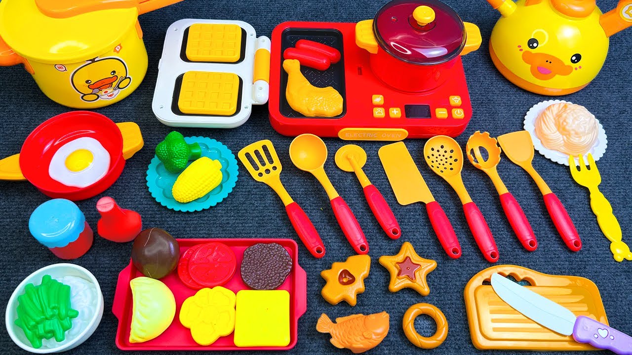 8 Minutes Satisfying with Unboxing & Play Kitchen Utensils Playset ...