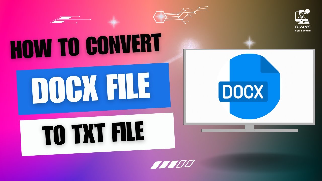 How to Convert Docx File to txt File - YouTube