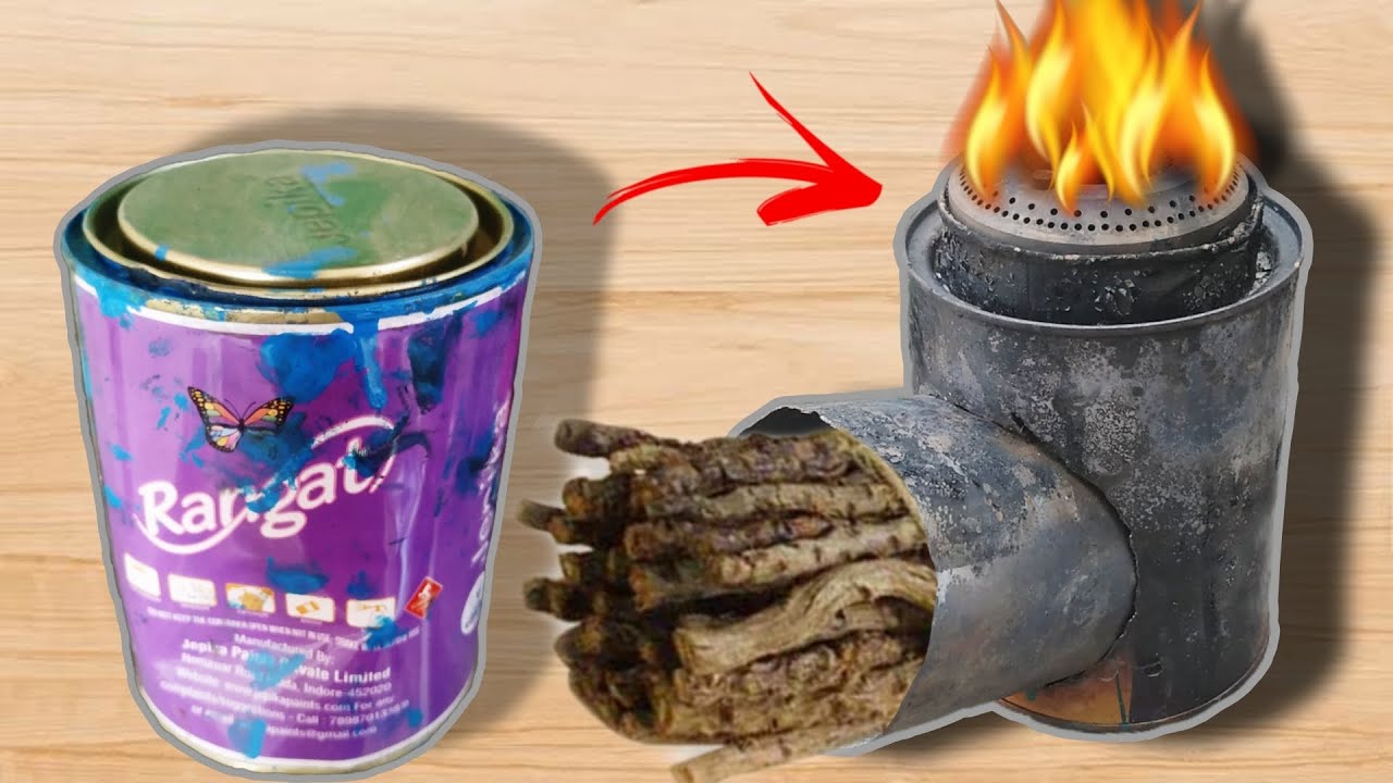 I Made A Simple Stand Stove For Heating.Amazing Homemade Idea ( Diy ...