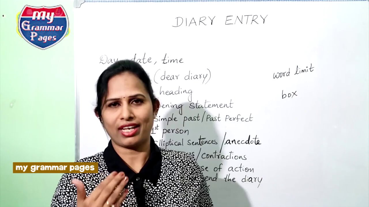 Diary Entry Format and Samples || My Grammar Pages - YouTube