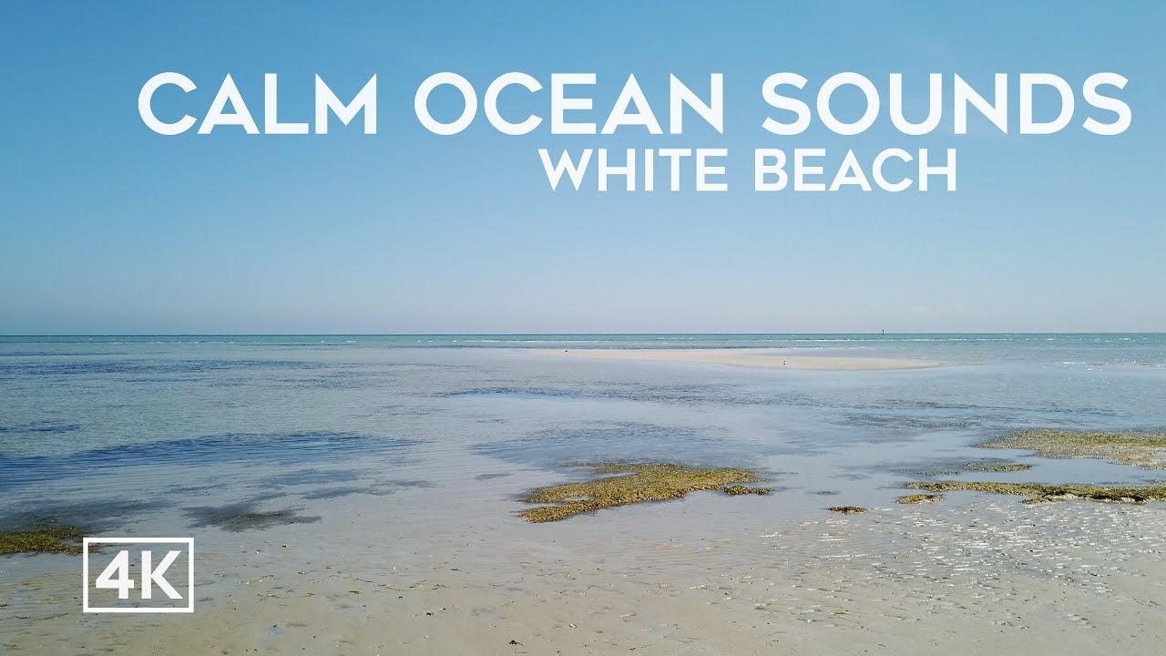 Calm Ocean Sounds - White Beach (Loopable 4k Screensaver) - YouTube